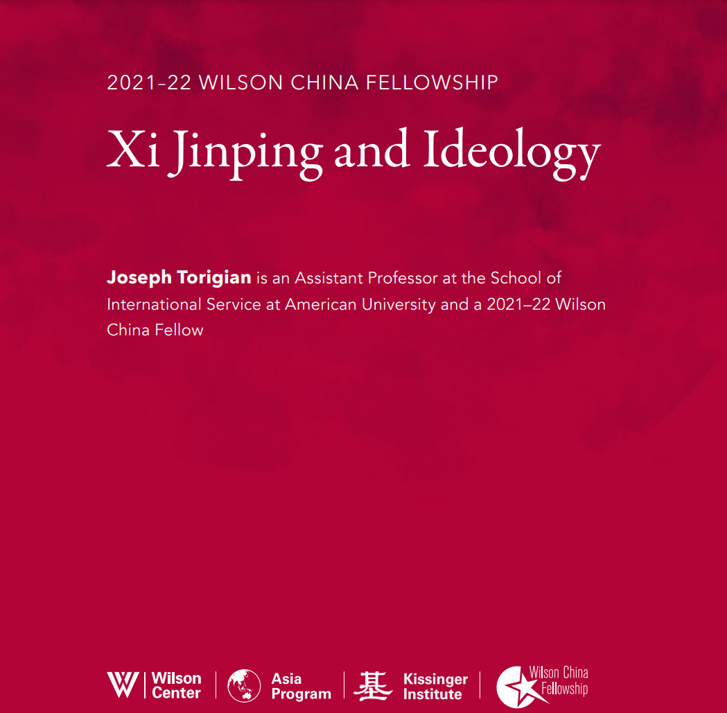 "Xi Jinping And Ideology" By CWP Alum Joseph Torigian